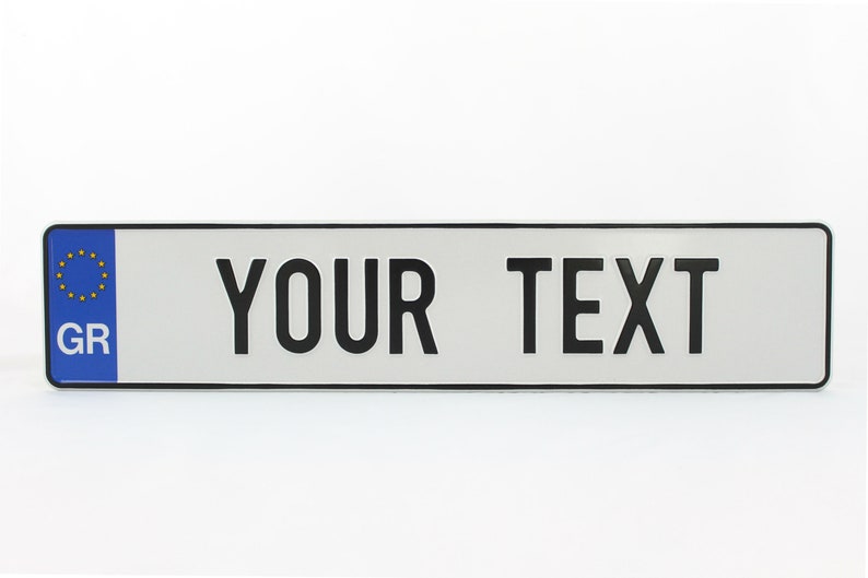 Greece GR Euro European License Plate Custom Number Plate - Etsy