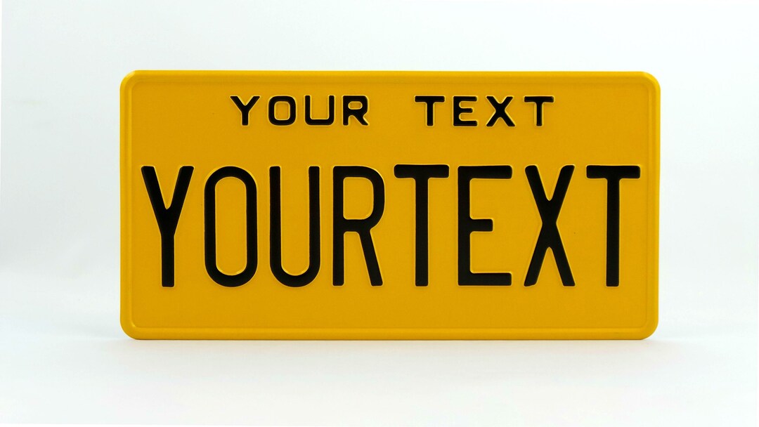 US USA License Plate Customizable Number Plate Embossed Custom ...