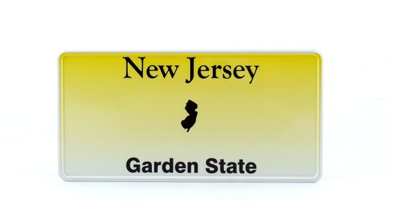 New Jersey US USA License Plate Custom Number Plate Embossed - Etsy