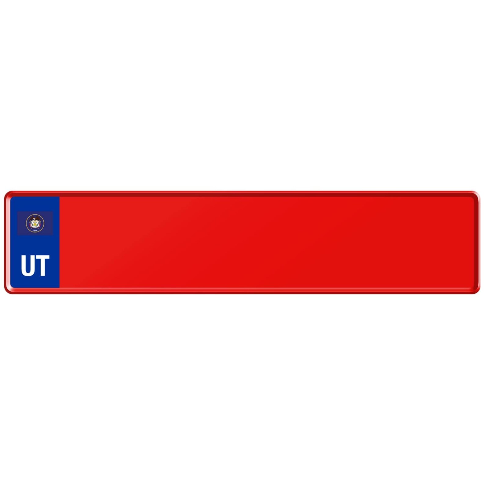 Utah UT Euro European License Plate Custom Number Plate - Etsy