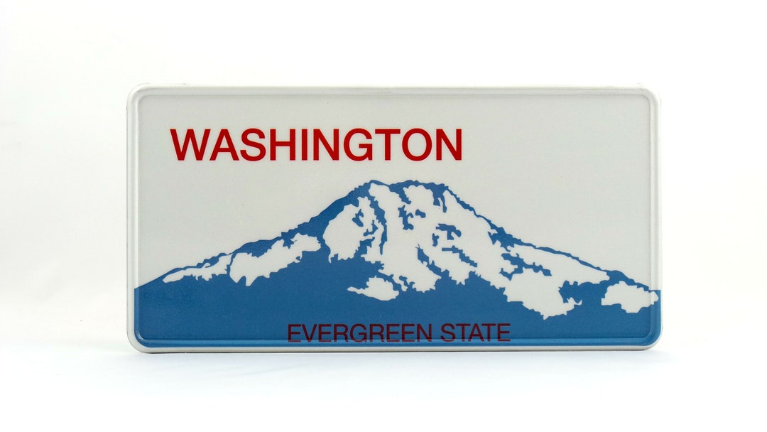 Washington State US USA License Plate Custom Number Plate Embossed ...