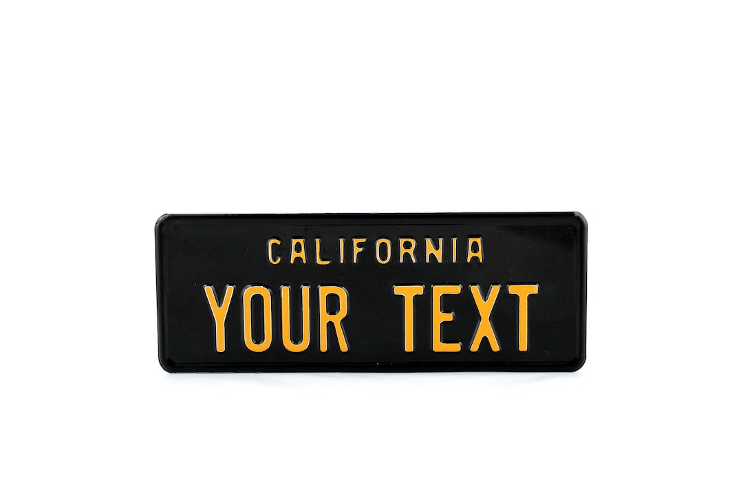 CA California 11x30cm US Euro Kid and Car Show Custom License Plate ...