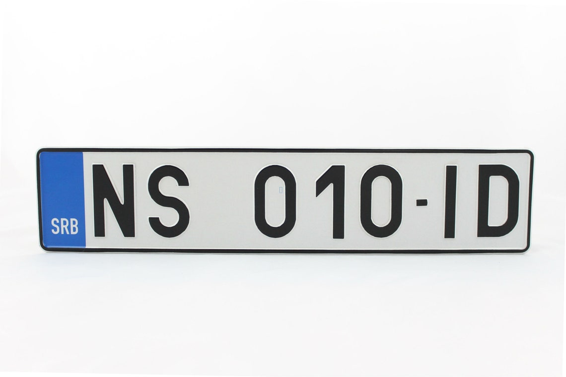 Serbia SRB Euro European License Plate Custom Number Plate | Etsy