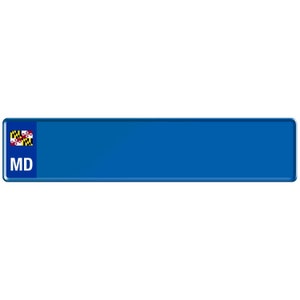 Maryland MD Euro European License Plate Custom Number Plate Embossed ...