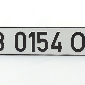 Kyrgyzstan Euro European License Plate Custom Number Plate Embossed ...
