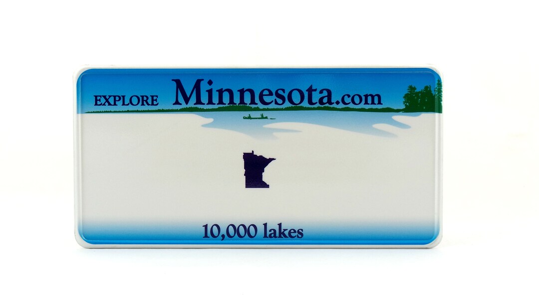 Minnesota US USA License Plate Custom Number Plate Embossed ...