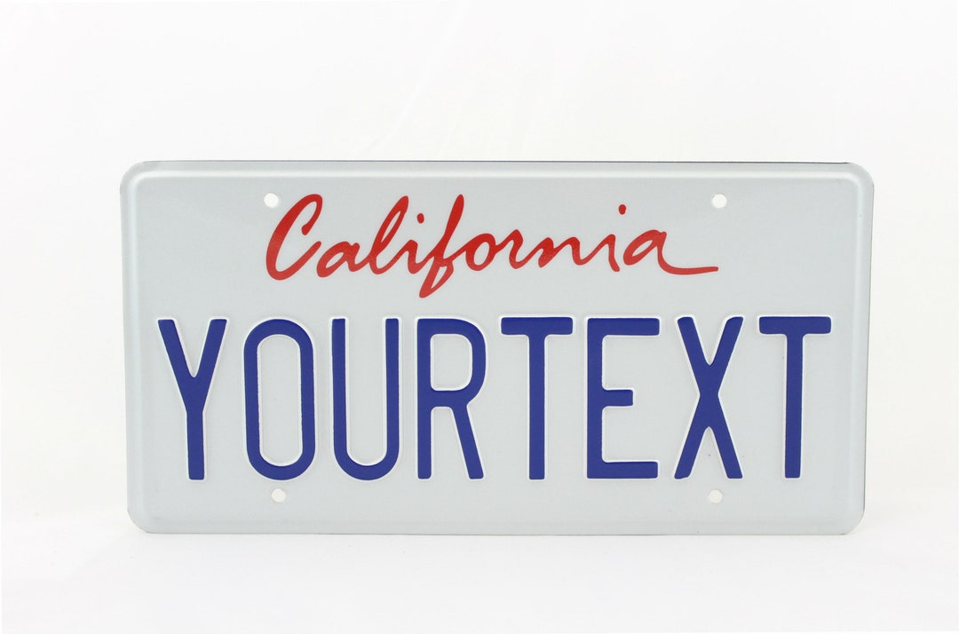 CA California US USA License Plate Custom Number Plate Embossed ...