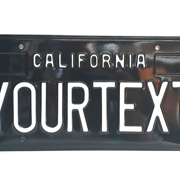 California Black and White License Plate - Etsy