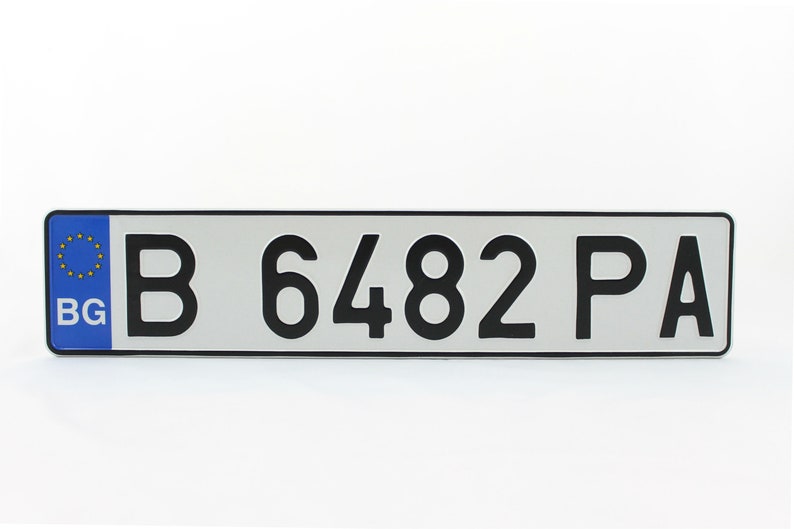 Bulgaria BG Euro European License Plate Custom Number Plate - Etsy
