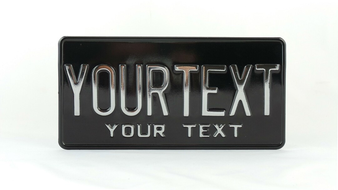 US USA License Plate Customizable Number Plate Embossed Custom ...