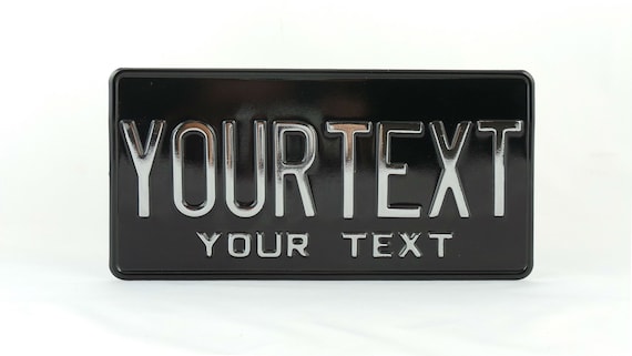 US USA License Plate Customizable Number Plate Embossed Custom - Etsy