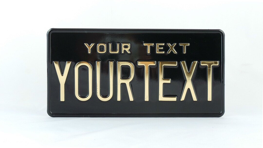US USA License Plate Customizable Number Plate Embossed Custom ...