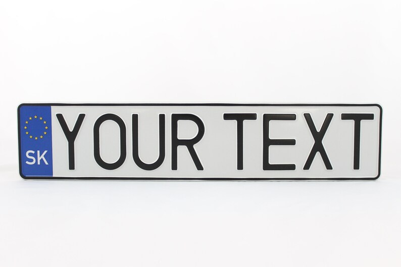 Slovakia SK Euro European License Plate Custom Number Plate - Etsy New ...