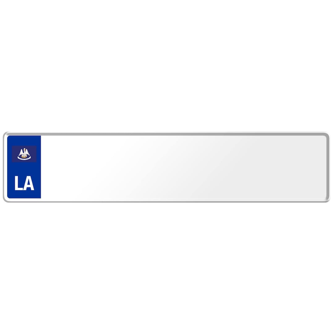 Louisiana LA Euro European License Plate Custom Number Plate Embossed ...