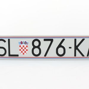 Croatia HR Euro European License Plate Custom Number Plate Embossed ...