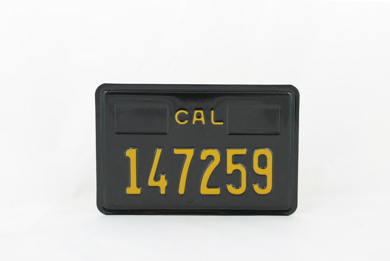 CA California Motor Motorcycle License Plate Custom Number - Etsy