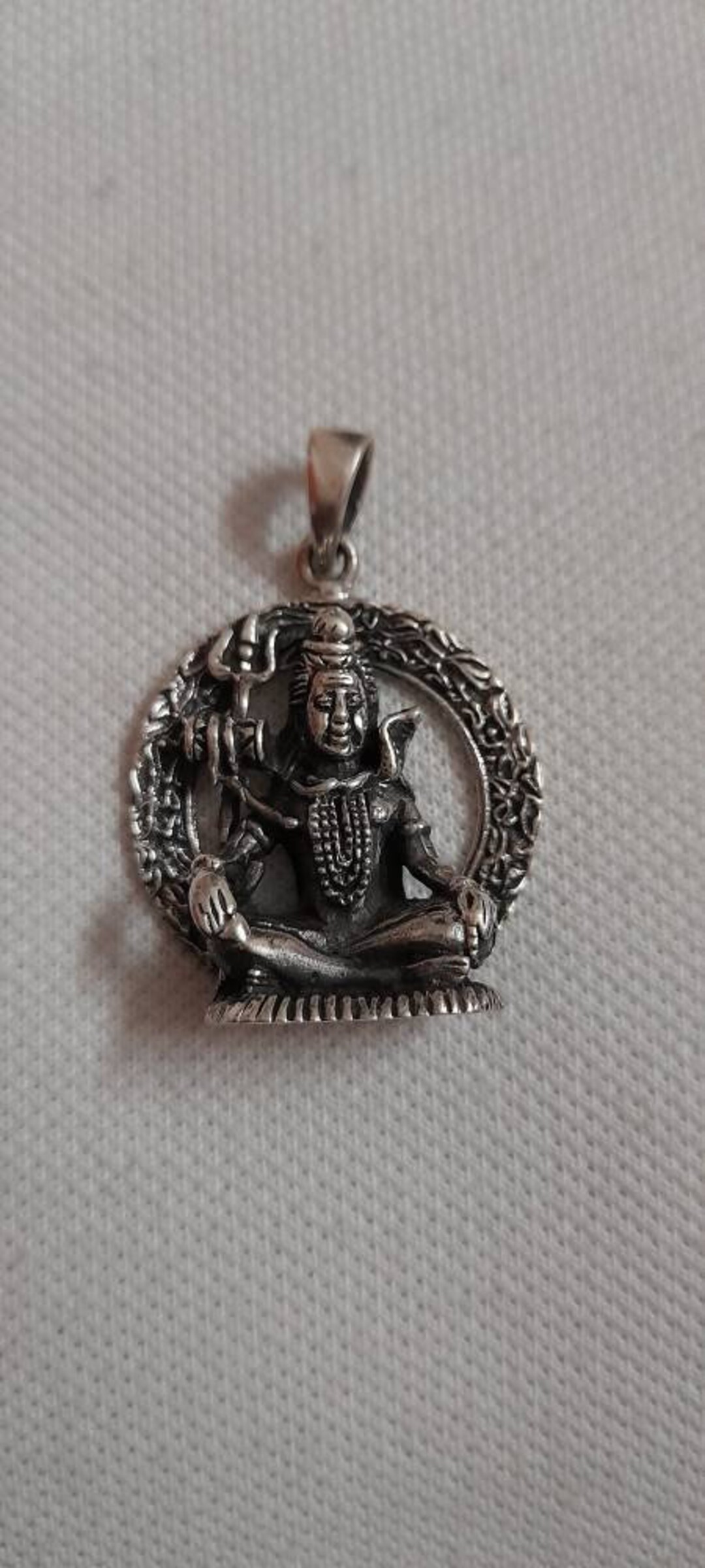 Handmade Pendant 92.5 Sterling Silver Pendant the Great Hindu God Shiva ...