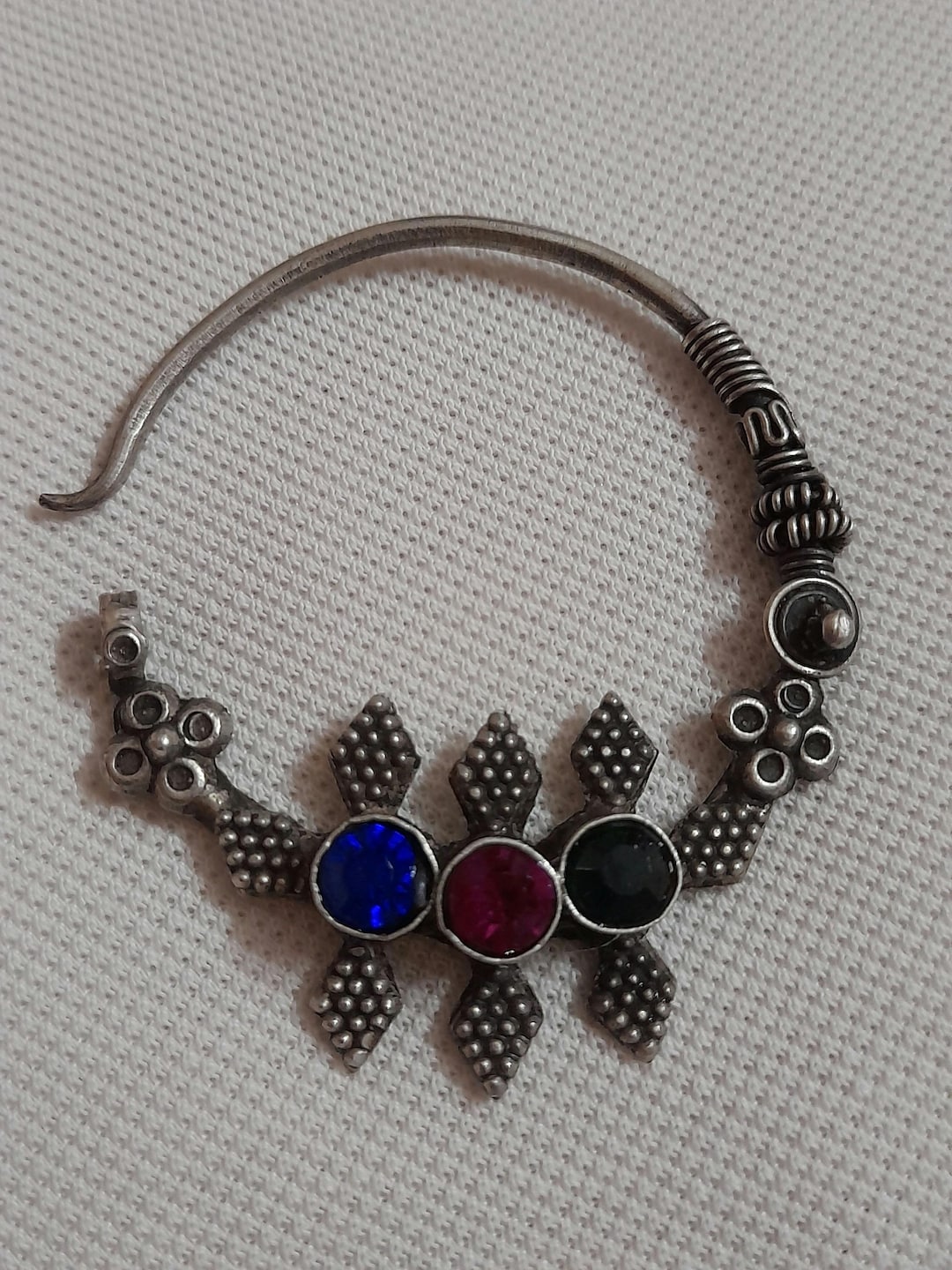 Vintage 1989s Nose Ring Handmade Nose Ring Rajasthan Tribal Lady Nose ...