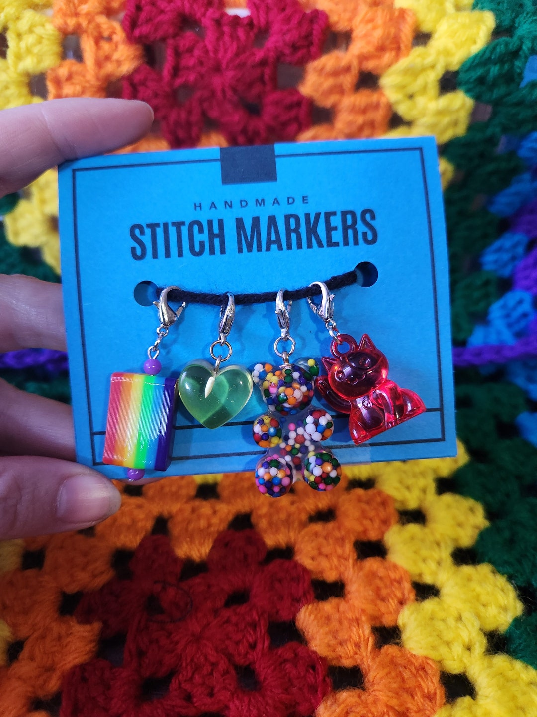 Rainbow Stitch Marker Set - Etsy