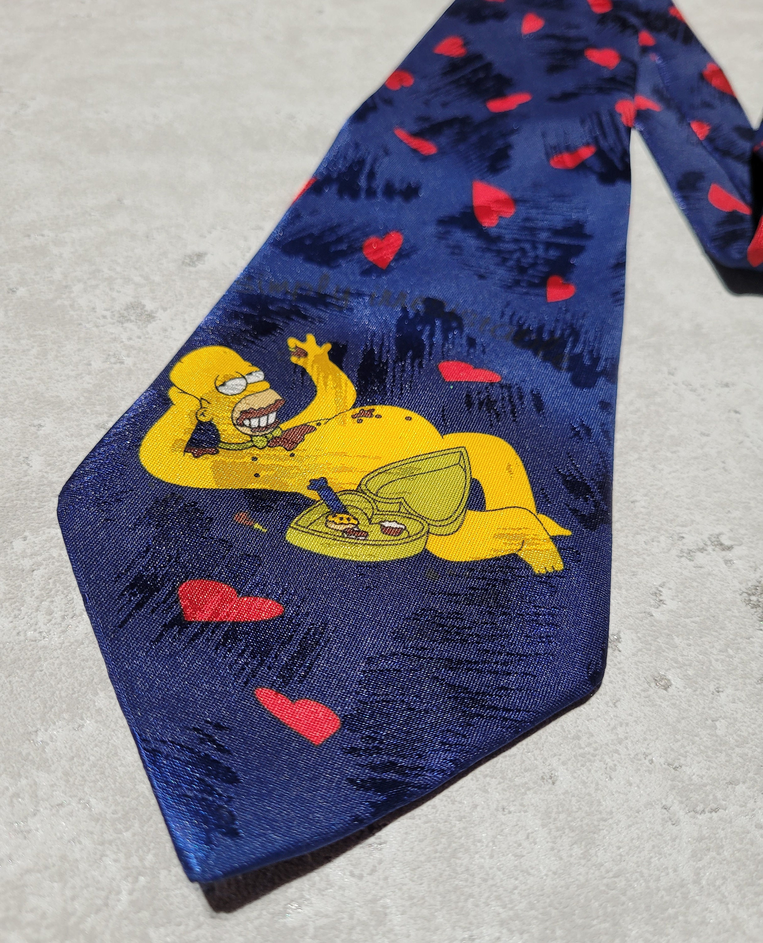 Vintage Mens the Simpsons 90s Print Tie. Simpsons Tie Valentine's Day ...