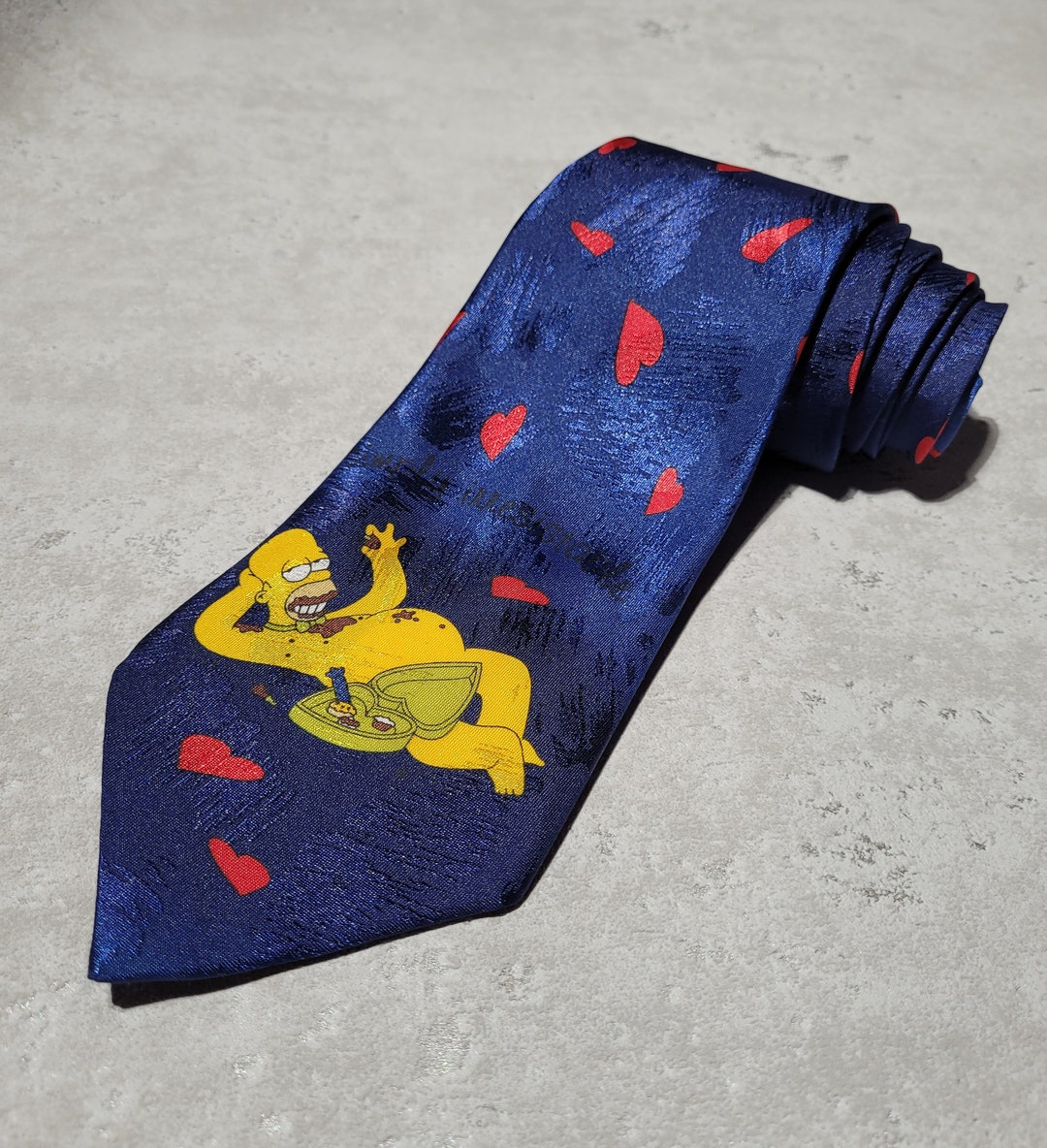 Vintage Mens the Simpsons 90s Print Tie. Simpsons Tie Valentine's Day ...