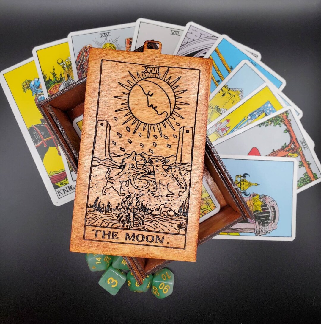 The Moon Box Custom, Box, Stash Box, Handmade Wooden Box, Major Arcana ...