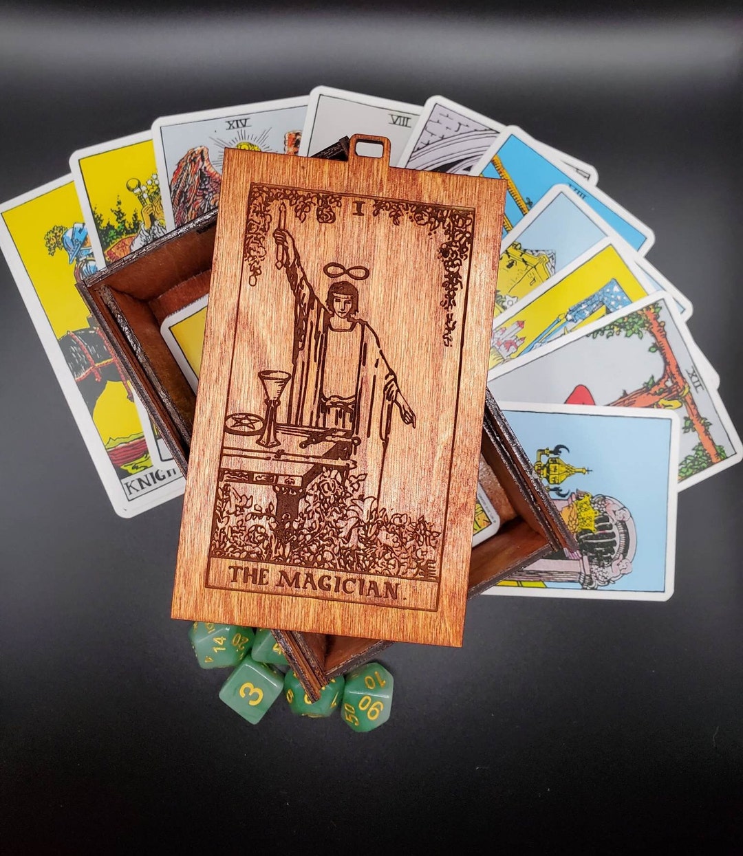 The Magician Box Custom, Tarot Box, Stash Box, Handmade Wooden Box ...