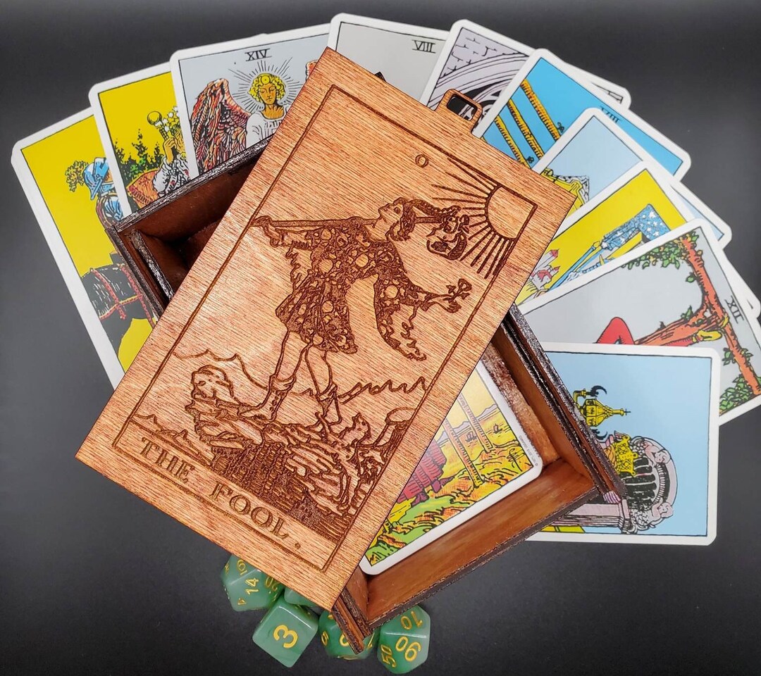 The Fool Box Custom, Tarot Card Box, Stash Box, Handmade Wooden Box ...