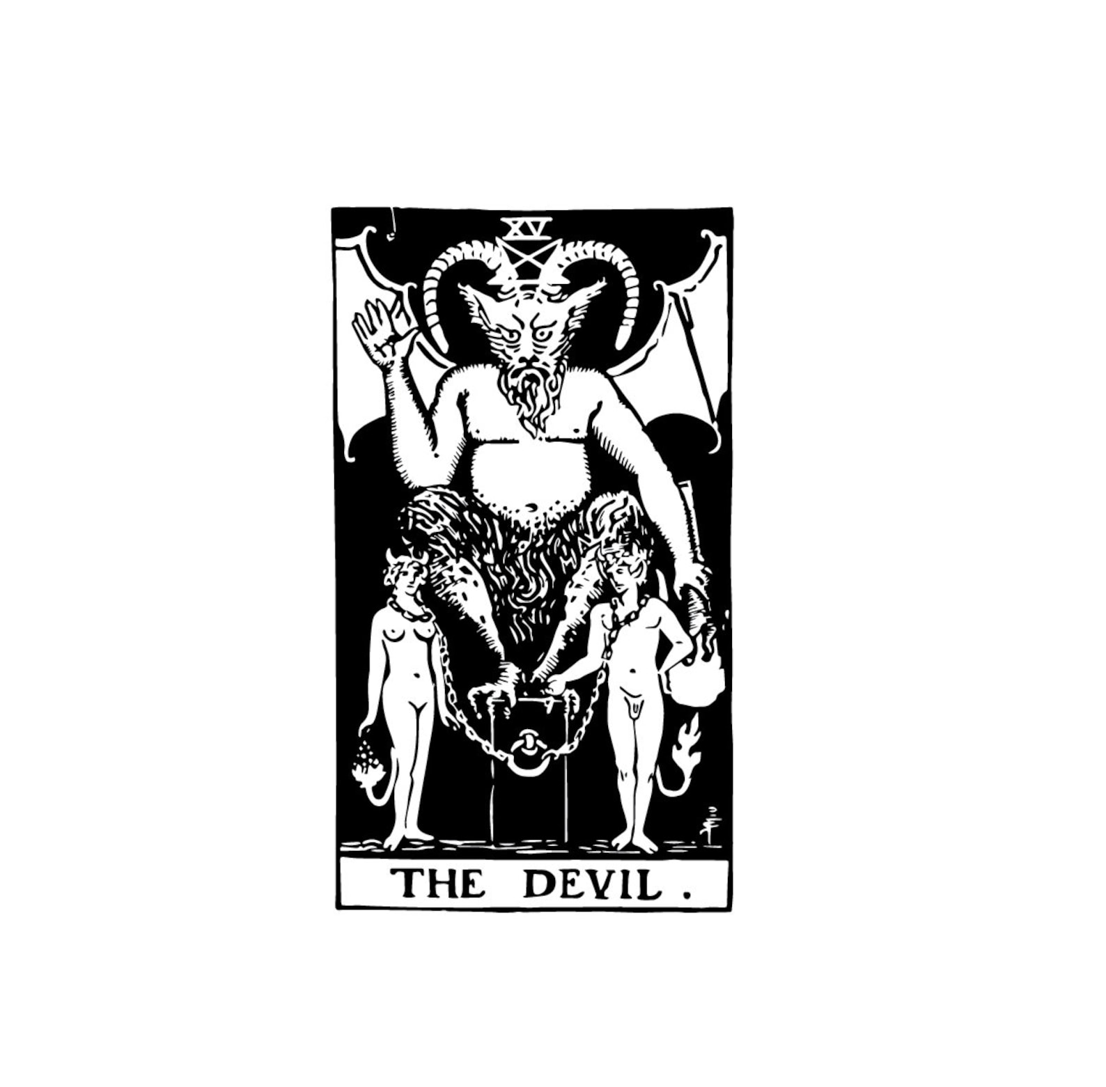 The Devil, Rider-waite Digital PDF PNG Download, Rider-waite Tarot Card ...