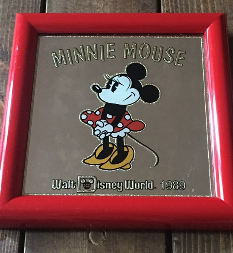 Mirror Minnie Mouse Walt Disney World 1989 Stand up Mirrored - Etsy