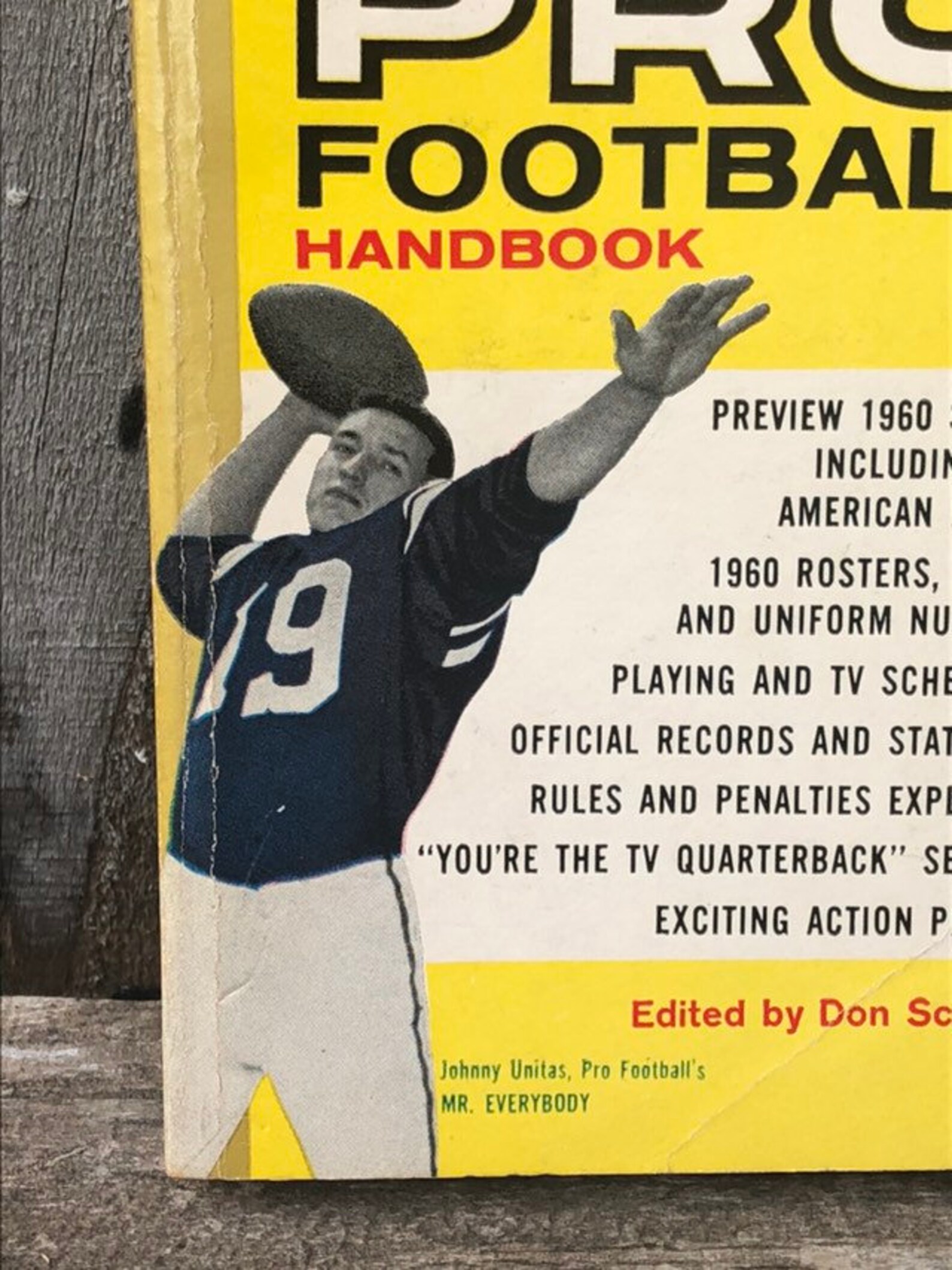 1960 Pro Football Handbook by Don Schiffer Collectors Book - Etsy