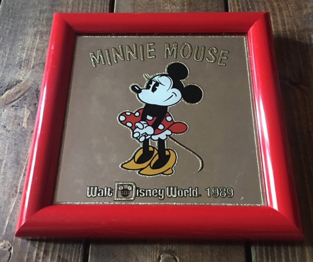 Mirror Minnie Mouse Walt Disney World 1989 Stand up Mirrored - Etsy