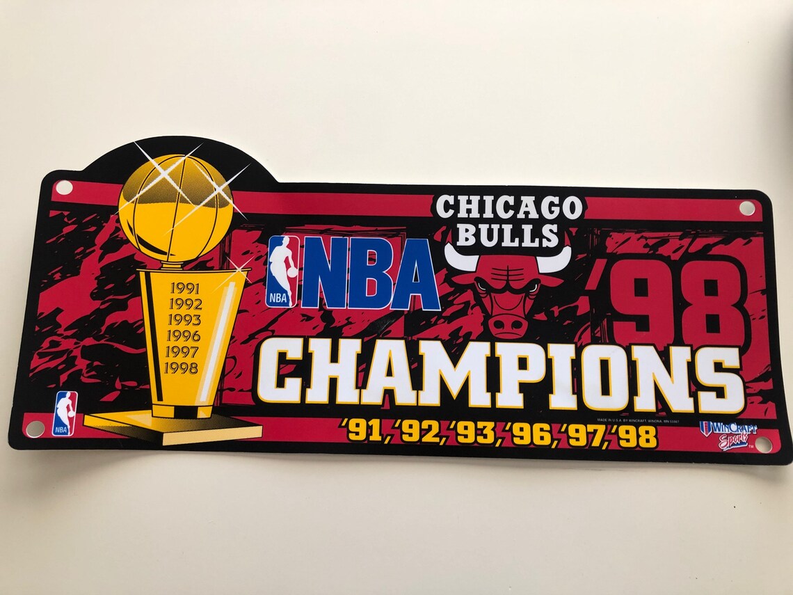 Chicago Bulls CAMPEONES DE LA NBA 98 Wincraft Sports Plastic - Etsy España