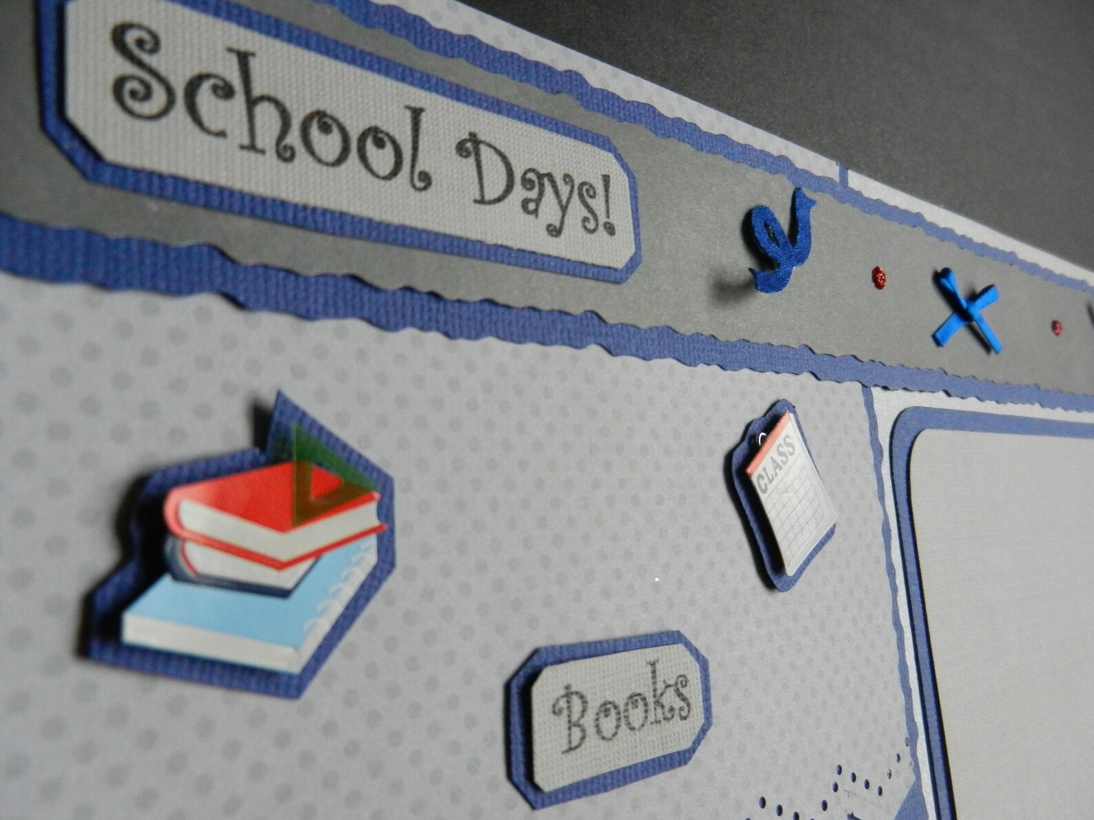 School Days 12x12 Premade Scrapbook Page Scrapbook Pages Scrapbooking ...