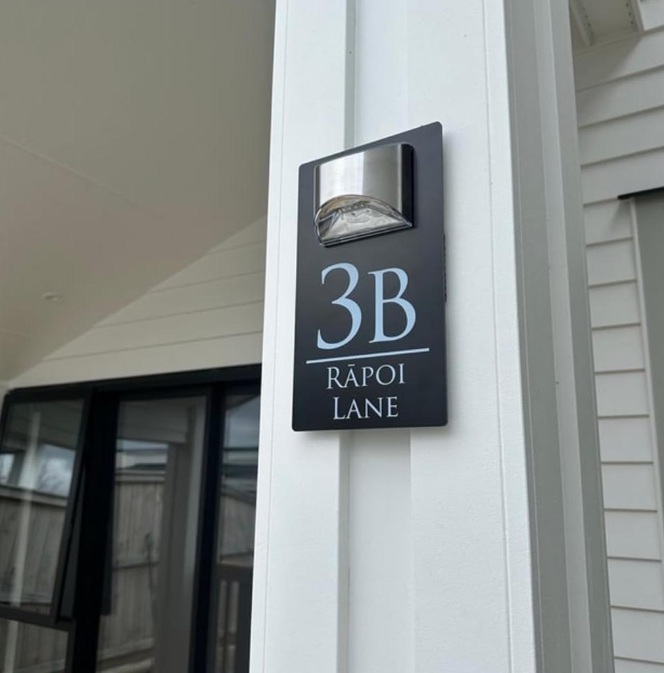 Personalized Solar House Number Plaque - Weatherproof Address Display ...