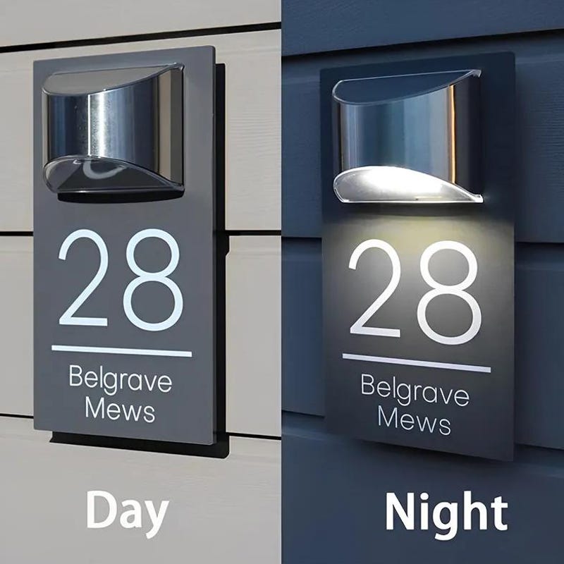 Lighted House Number - Etsy