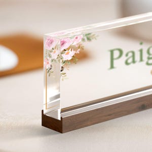 Custom Desk Name Sign, Acrylic Desk Name, Personalized Acrylic Name ...