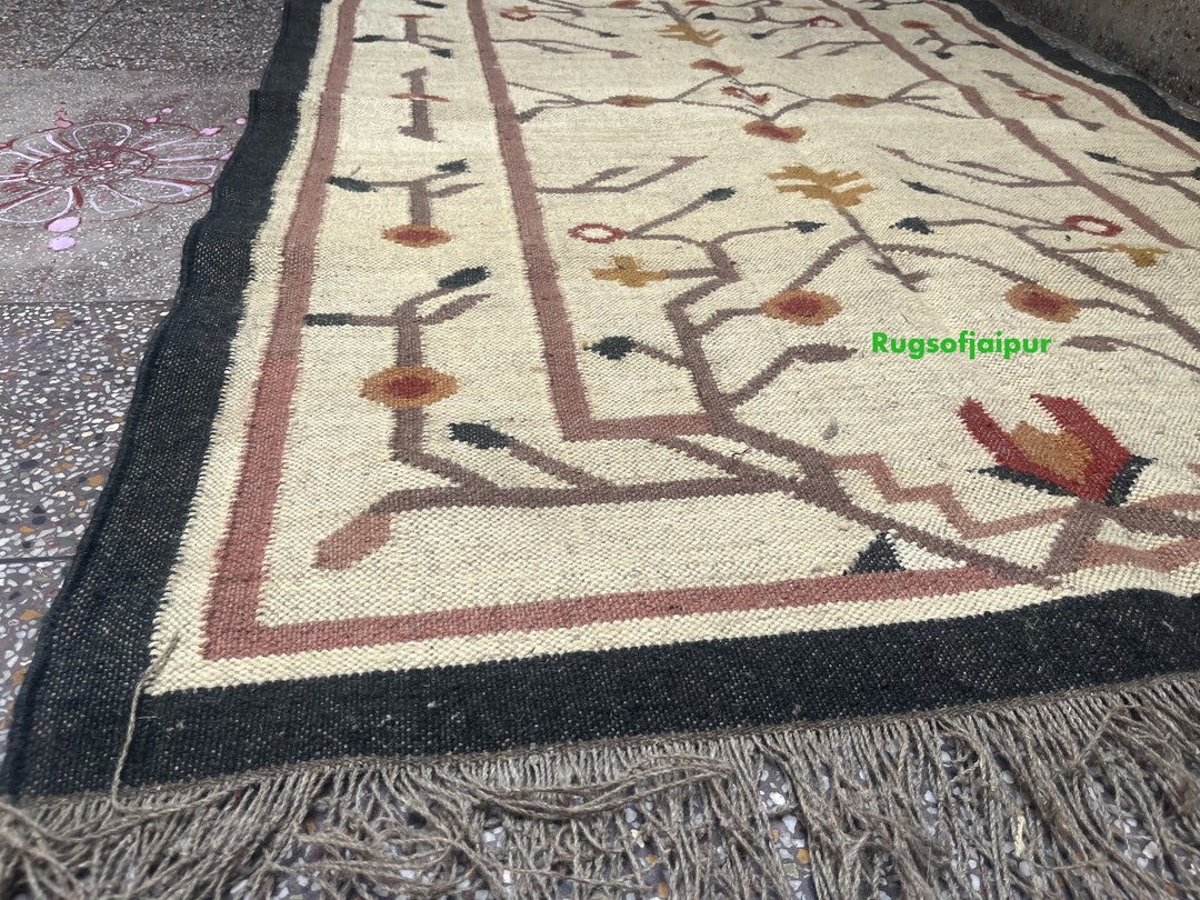 8x10, 9x12, 10x14 Wool Jute Area Rug , Navazo Rug , Indian Bohemian ...