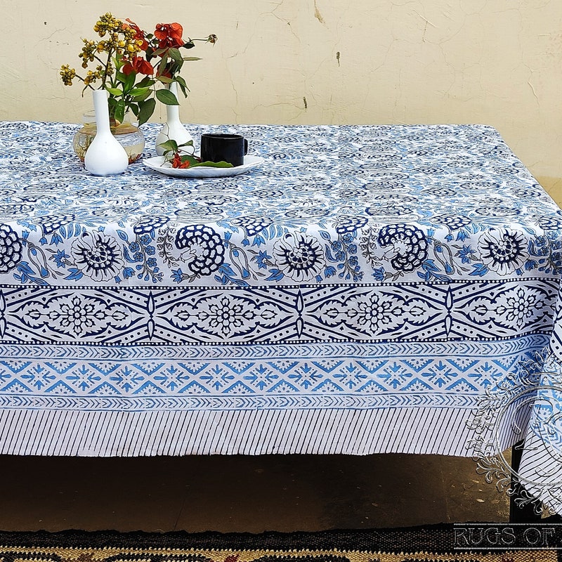 Block Print Tablecloth - Etsy