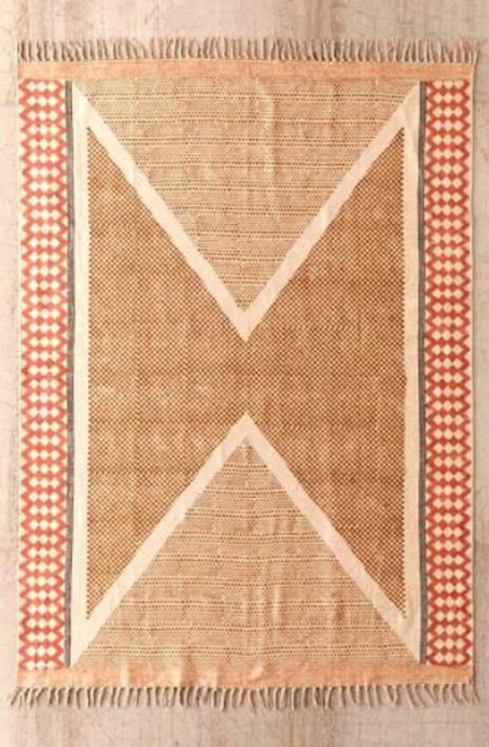 Bohemian Cotton Hand Block Rug, Garden Boho Rug, Living Area Rug, 5x7 ...