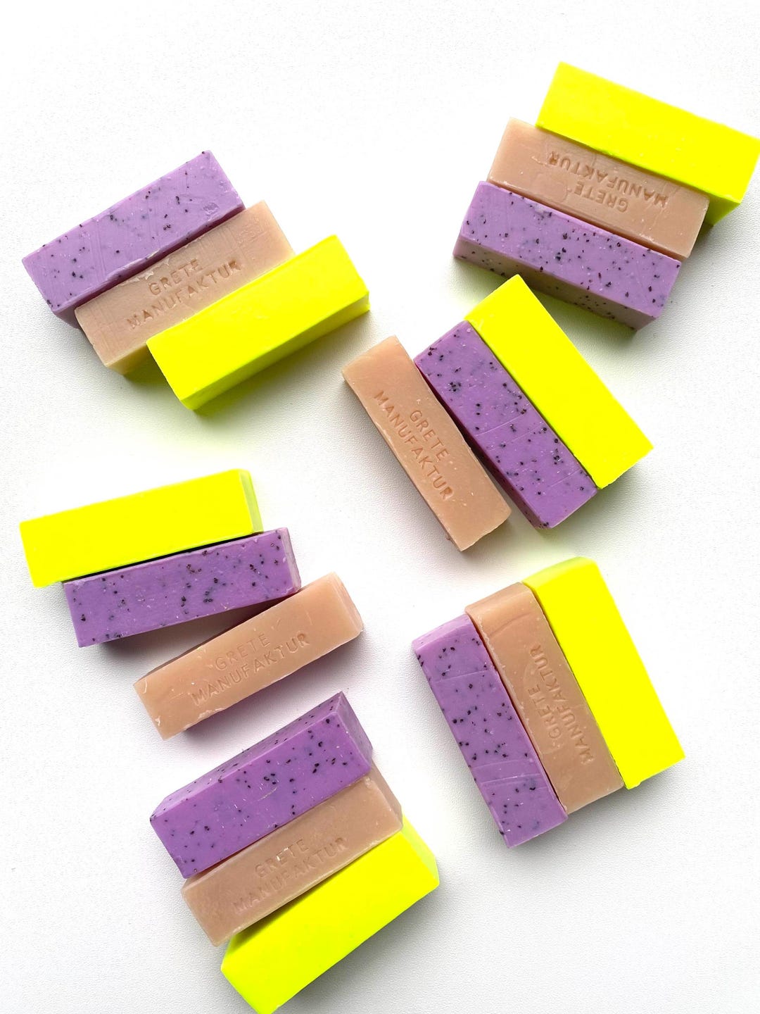Small Christmas Soap Set With Thyme and Lavender Scent | Three Colorful ...