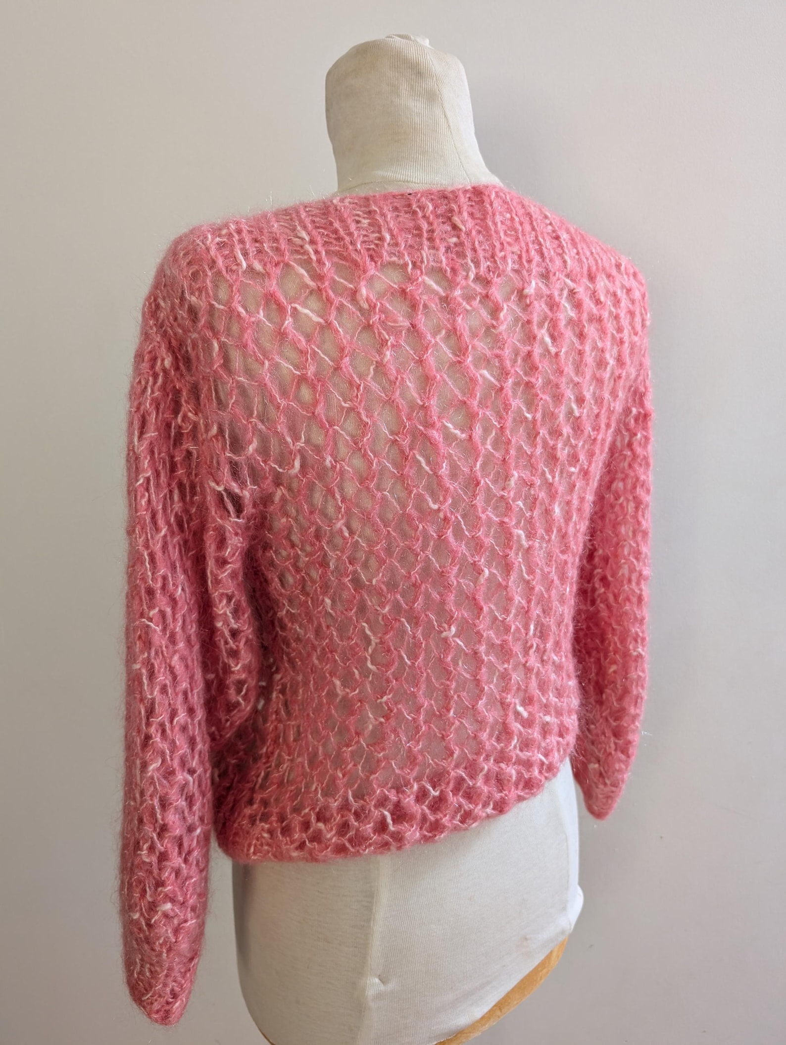 Vintage Pink 80s Handmade Sweater - Etsy