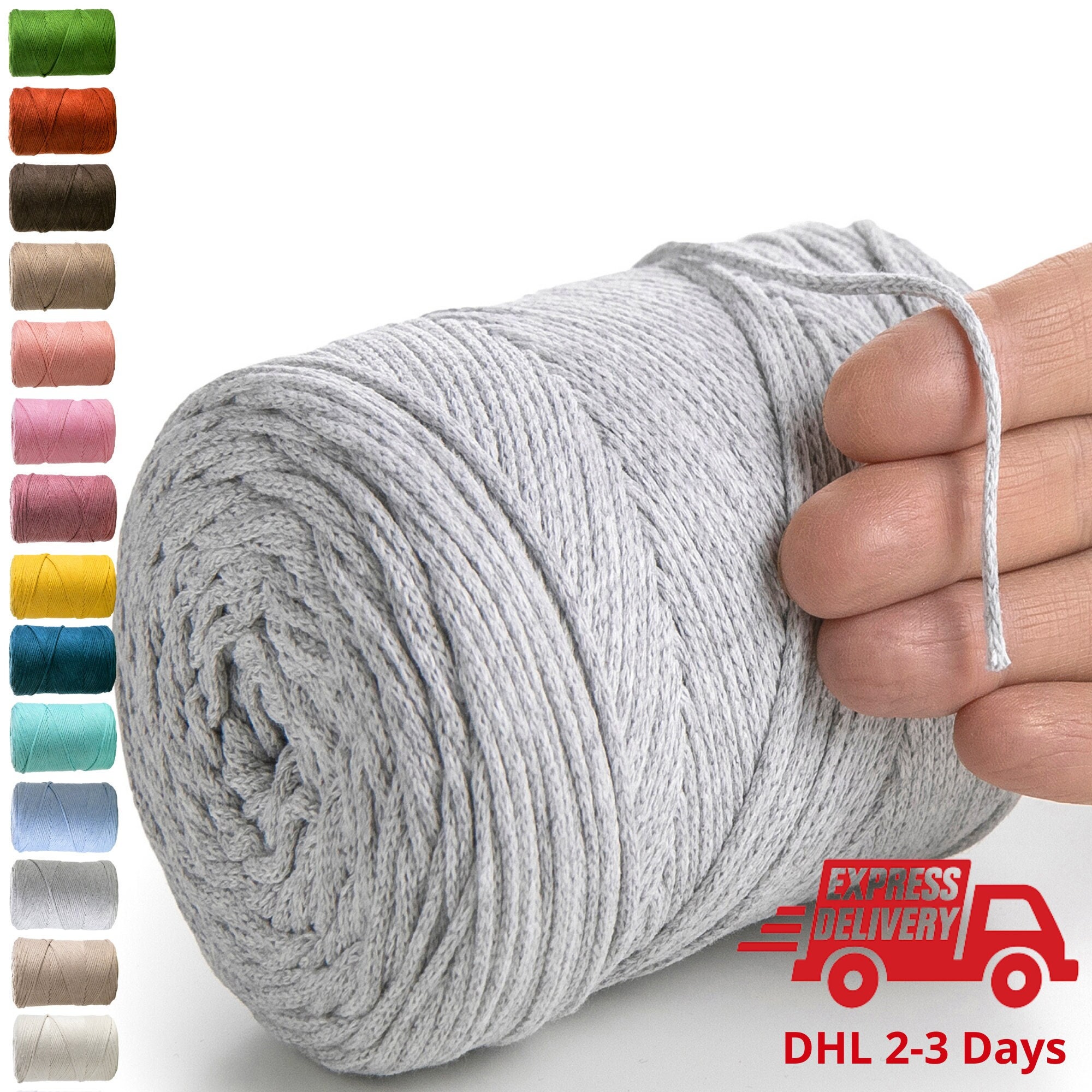 Meriwoolart Macrame Yarn 2mm 250m Macrame Cotton Macrame - Etsy