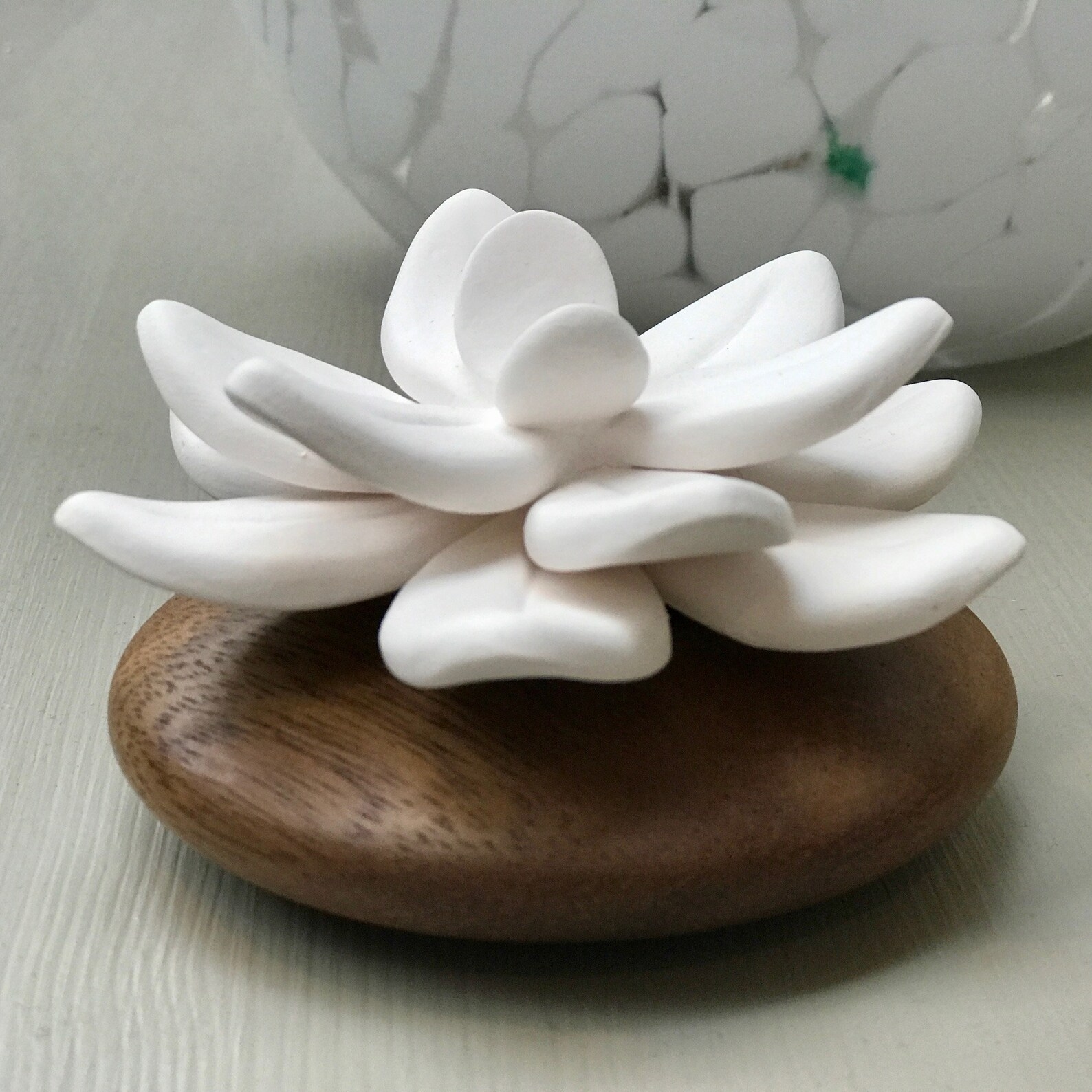 Oil Diffuser Air Freshener Jade Flower Made of Natural Wood - Etsy
