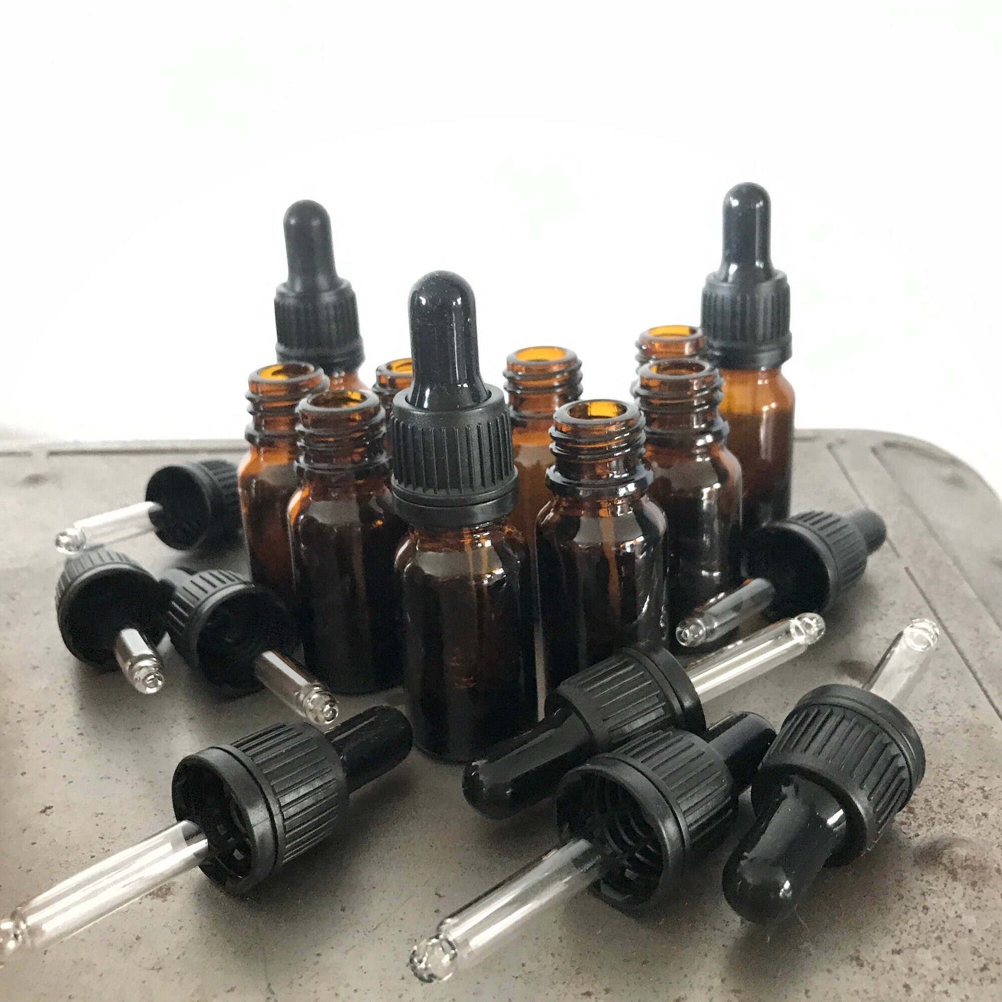 Essential oil droppers set of 7 pieces dropper bottles 10 | Etsy