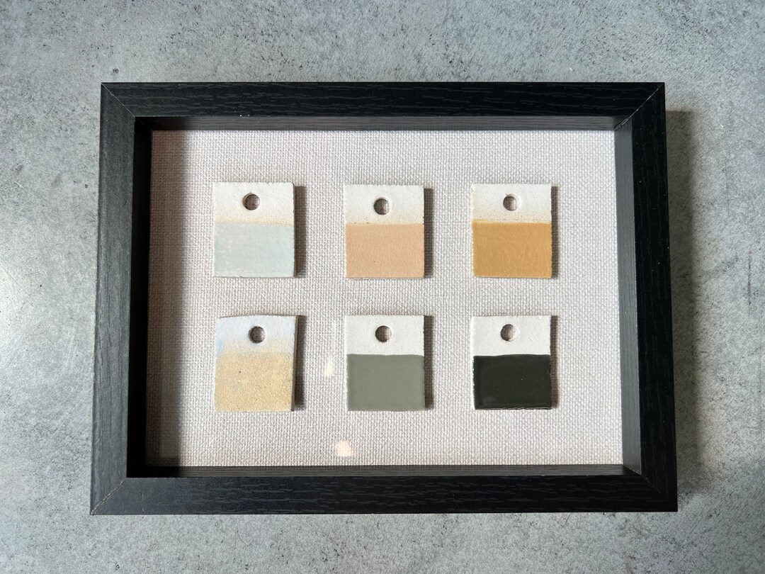 Wooden Frame With Ceramic Color Chart - Etsy
