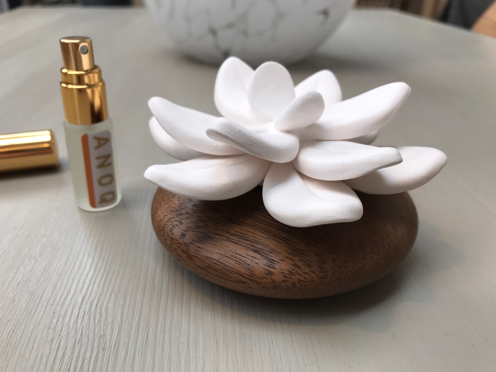 Oil Diffuser Air Freshener Jade Flower Made of Natural Wood - Etsy