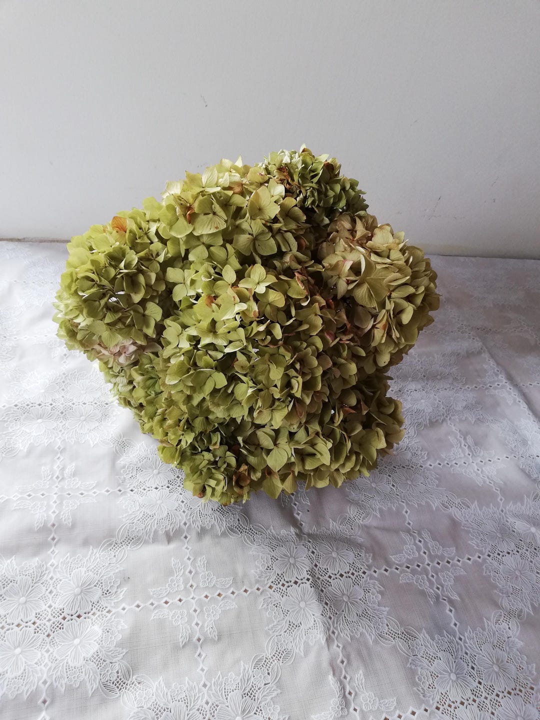 8 Dried White Hydrangea Flowers, Wedding Bouquet, Dried Flower,cottage ...