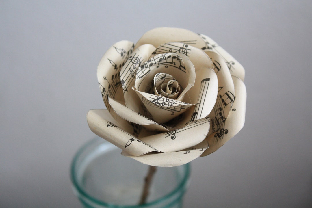 Music Sheet Rose, Teachers Gift, Paper Rose, Dancer Gift , Ballet ...