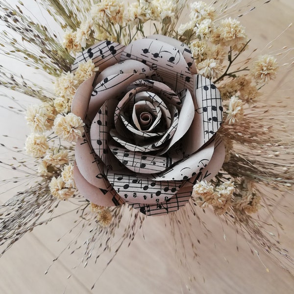 Music Paper Flowers - Etsy